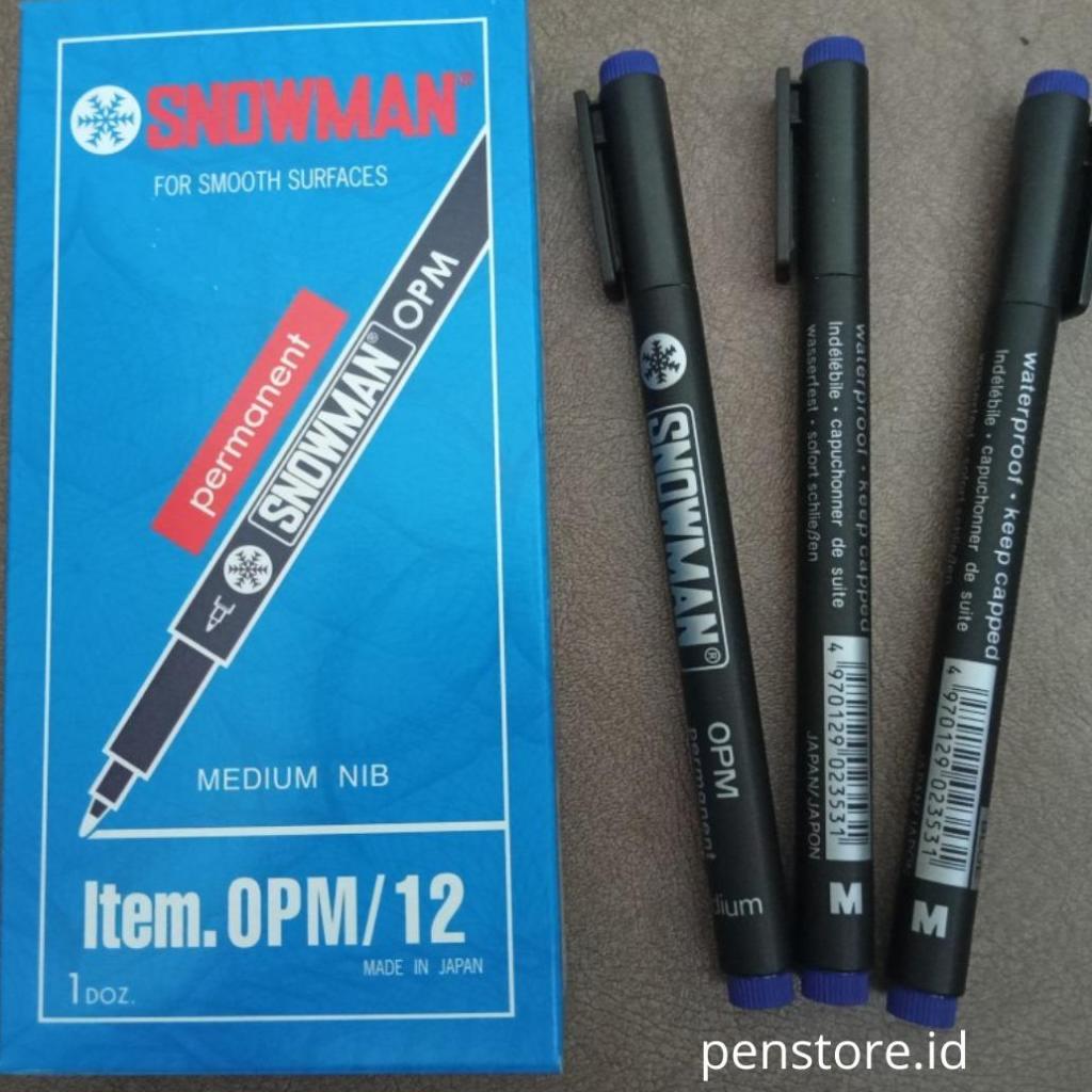 Jual (pcs) Spidol Snowman OHP-M Permanent 1.0mm / sepidol waterproof ...