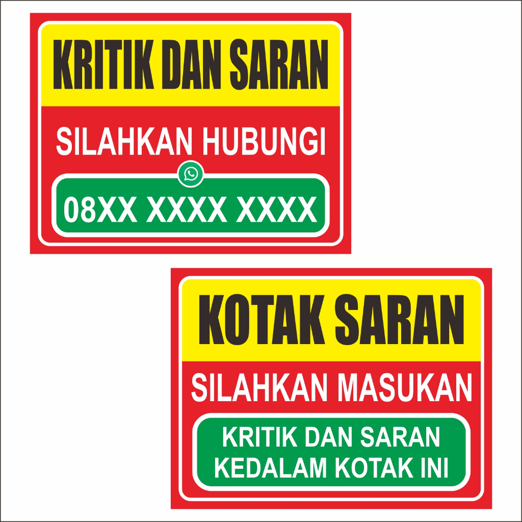 Jual STIKER KRITIK DAN SARAN SILAHKAN HUBUNGI | Shopee Indonesia