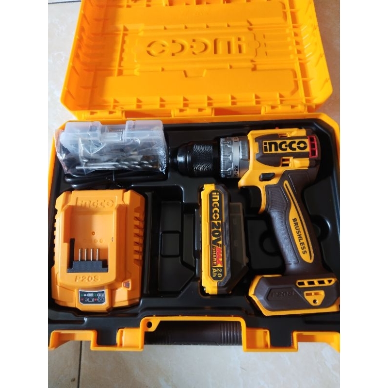 Jual P20S Impact Drill 13mm cordless Brushless Mesin INGCO CIDLI20602 ...