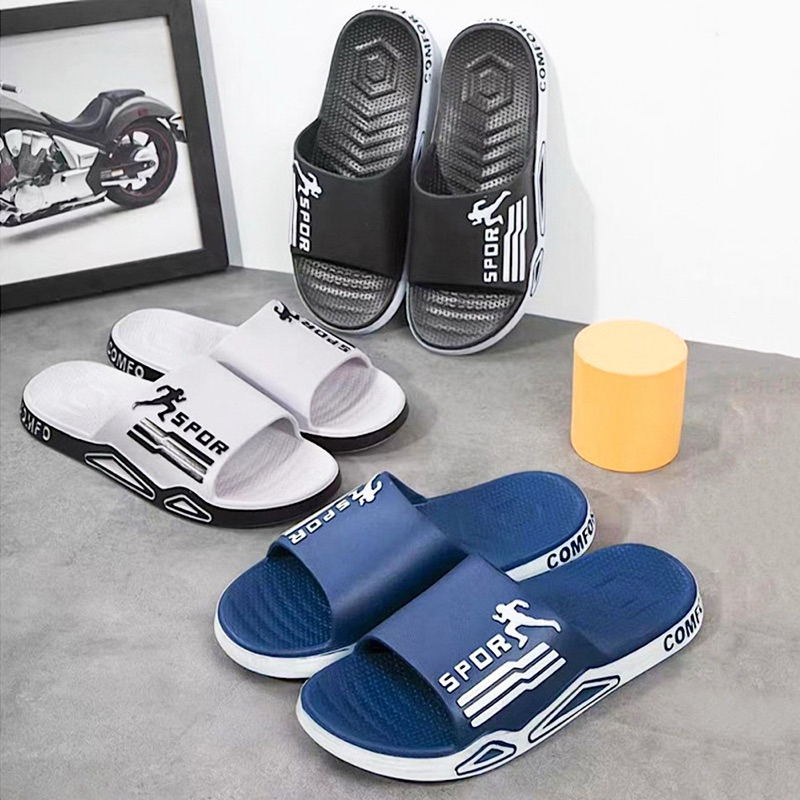 Jual Sandal Selop Karet Sport Cowok Pria Run Lari Murah Lentur Nyaman ...