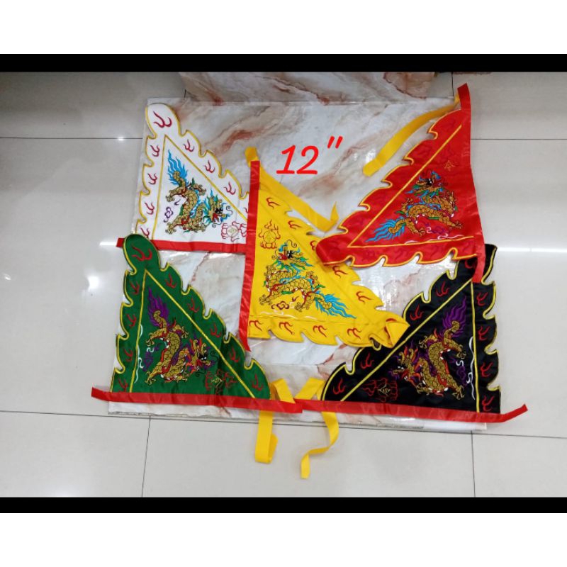 Jual bendera panji naga 5 warna ukuran 12inch- bendera naga 5 penjuru ...