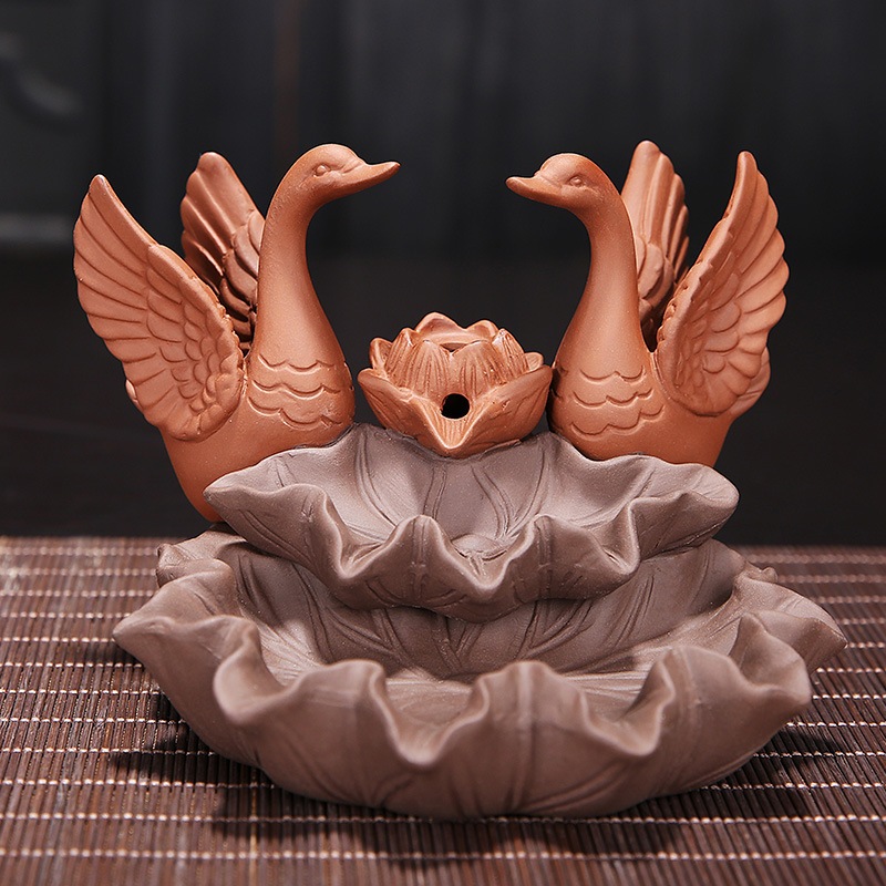 Jual Seni Kerajianan Tempat Bakar Dupa Backflow 2 Angsa | Shopee Indonesia