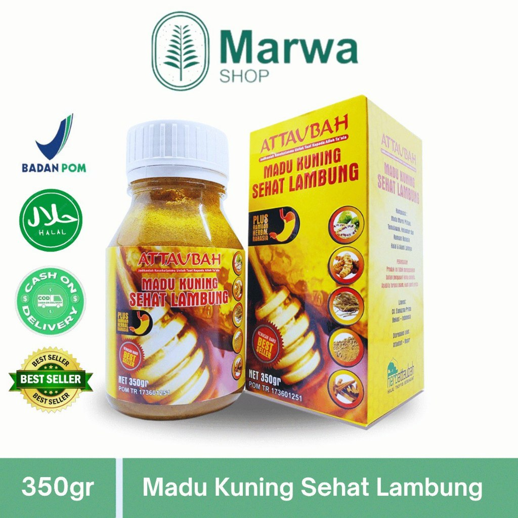 Jual Madu Kuning Sehat Lambung Attaubah 350 Gr I Untuk Maag I Madu ...