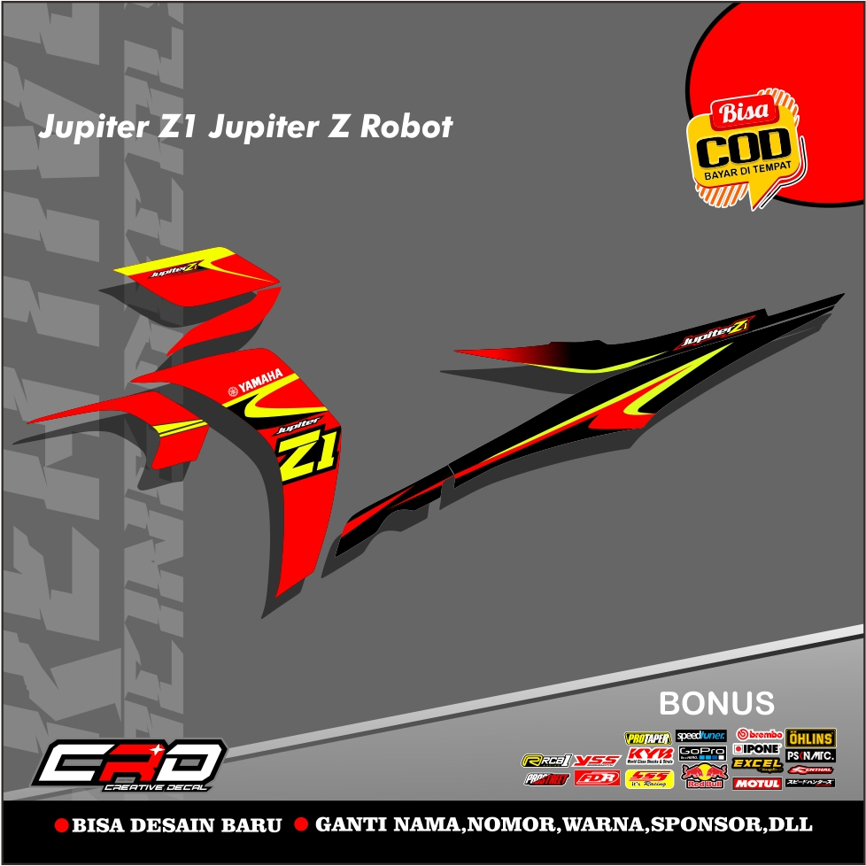 Jual STICKER STRIPING YAMAHA JUPITER STIKER LIST VARIASI JUPITER Z1 ...