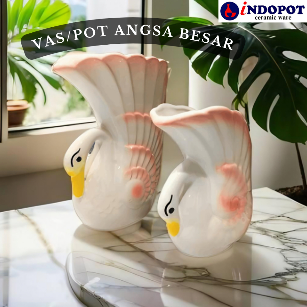 Jual Vas Pot Keramik Model ANGSA BESAR bisa untuk dekorasi rumah ...