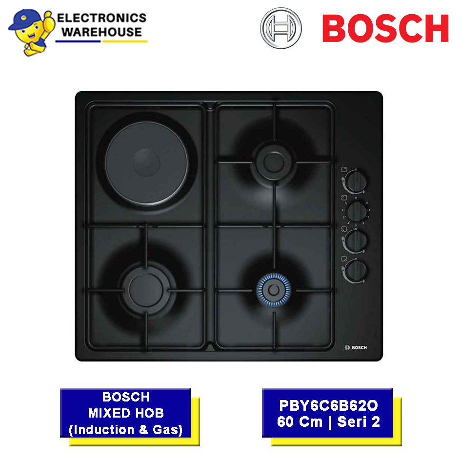 Jual Bosch PBY6C6B62O Mixed Hob / Kompor Induksi dan Gas Seri 2 | 60 cm ...