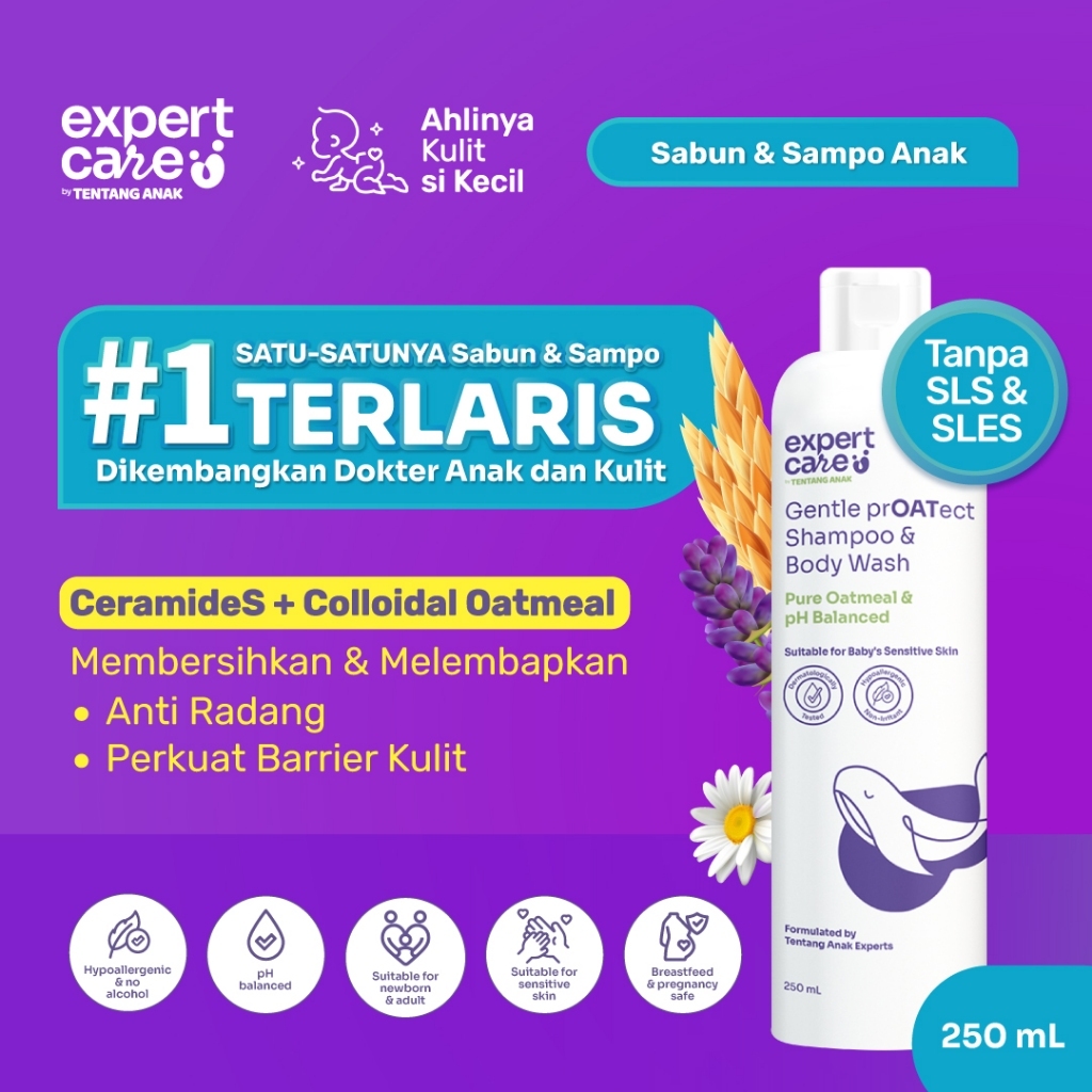 Jual Expert Care Gentle Proatect Shampoo & Body Wash 250 ml | Shopee ...