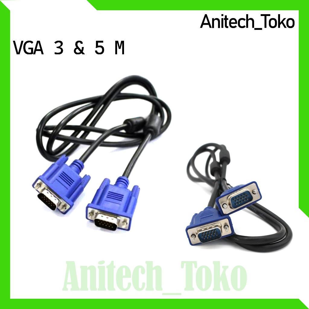Jual [anitech toko] [anitech_toko] KABEL VGA 3 meter dan 5 METER | hdmi hitam 3M dan 5m | hdmi ...