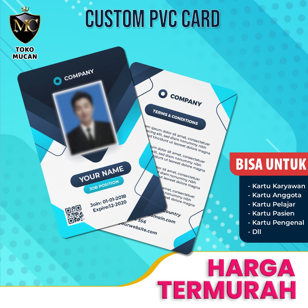 Jual Cetak ID Card / Plastic PVC / Kartu Member / ID Card Karyawan ...