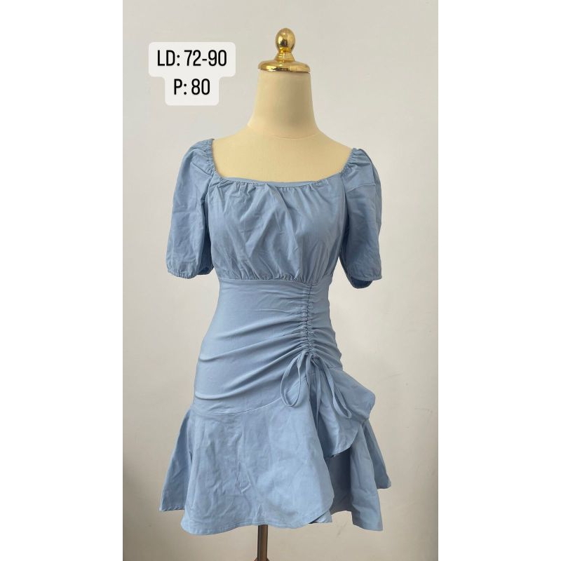 Jual Mini SKY BLUE DRESS, BIRU LANGIT, Aesthetic, DRESS PREMIUM, DRESS ...