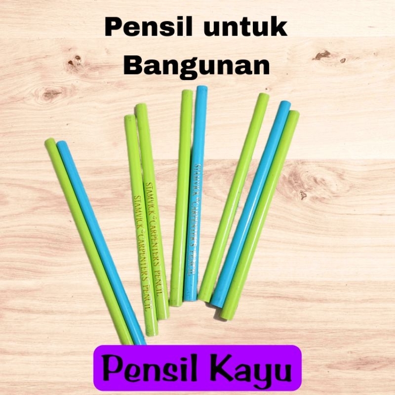 Jual Pensil Tukang bangunan - Pensil Kayu untuk bangunan - pensil besar ...