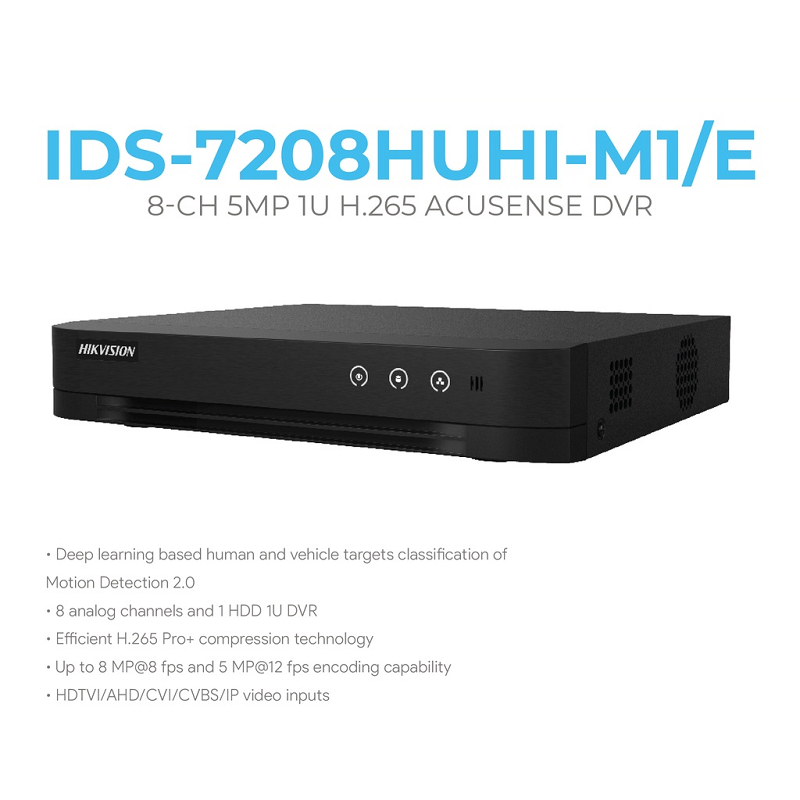 Jual DVR 8 Channel Hikvision 7208HUHI-M1/E AcuSense DVR HIK 8CH Up to ...