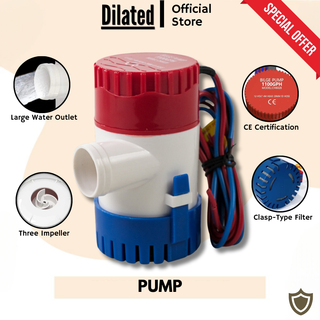 Jual Pompa Air Submersible Water Bilge Pump 12V - CH8028 | Shopee Indonesia