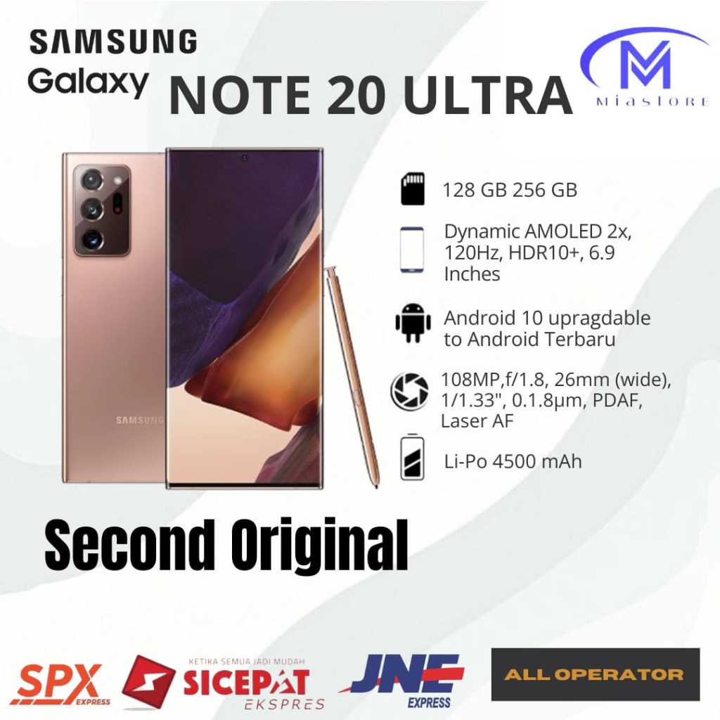 Jual [Sinyal Permanen]Samsung Galaxy Note 20 ULTRA 5G 12GB/128GB 12GB/256GB ORIGINAL SECOND ...