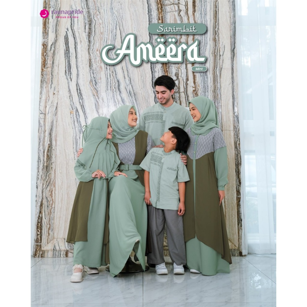 Jual Rauna Sarimbit Terbaru 2024 AMEERA MINT Baju Couple Keluarga Baju Couple Keluarga 2024 Baju ...