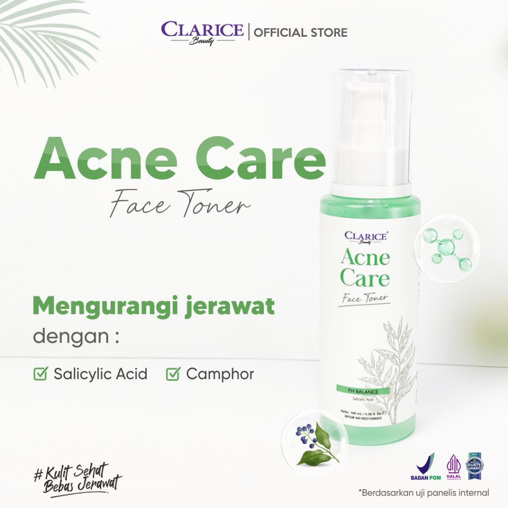 Jual CLARICE Beauty Face Toner Acne Care -Toner Untuk Kulit Jerawat Dan ...