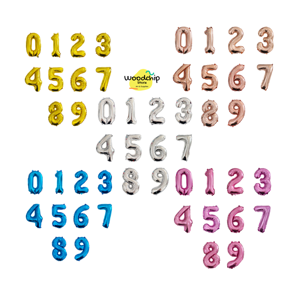 Jual Balon Foil Angka Number 16 Inch 40 cm ulang tahun pesta | Shopee ...