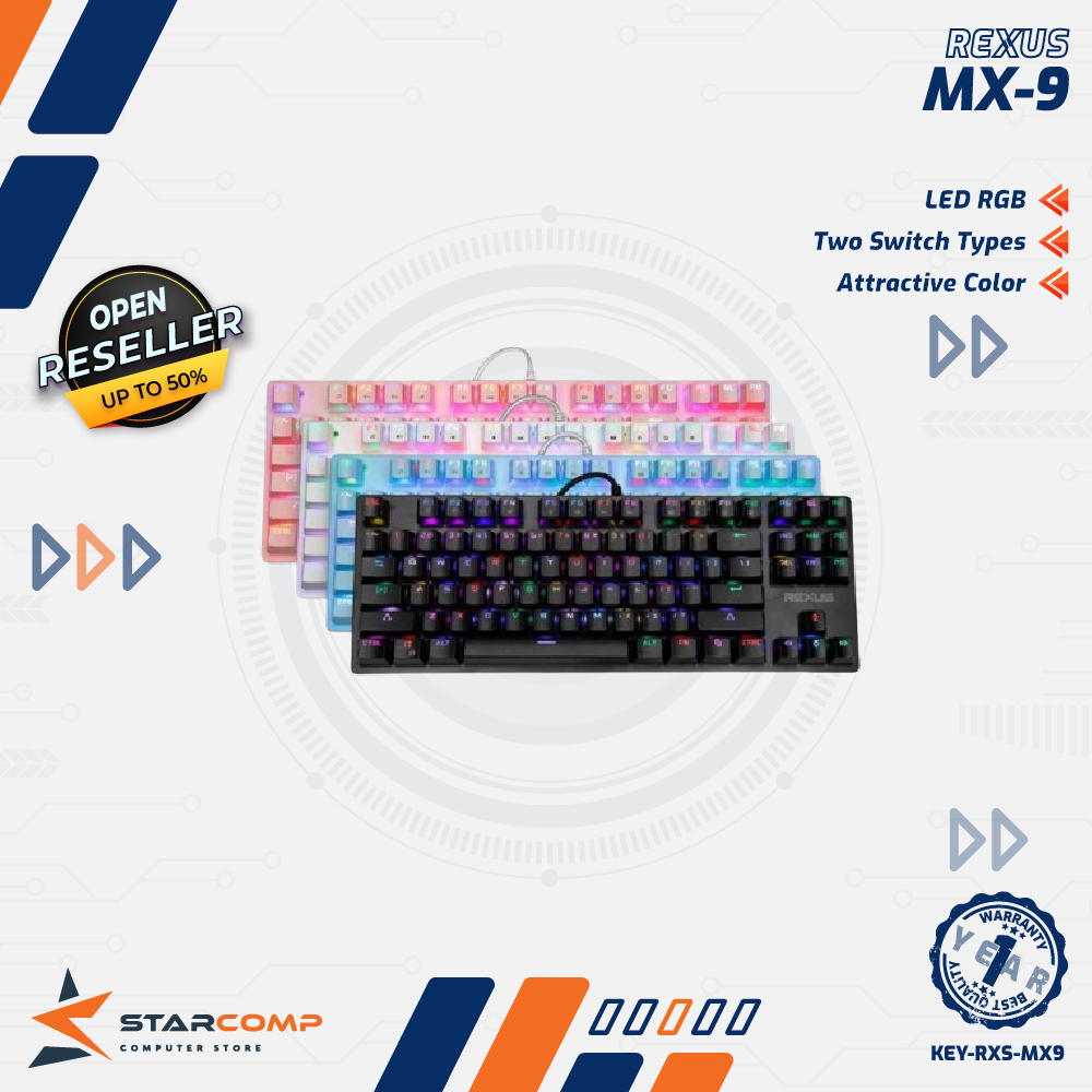 Jual Rexus MX9 TKL Keyboard Gaming Mechanical Legionare MX9 TKL RGB ...