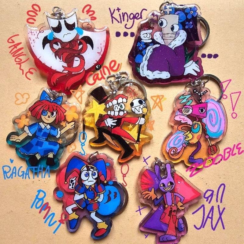 Jual Keychain epoxy glitter - The Amazing Digital Circus (TADC ...