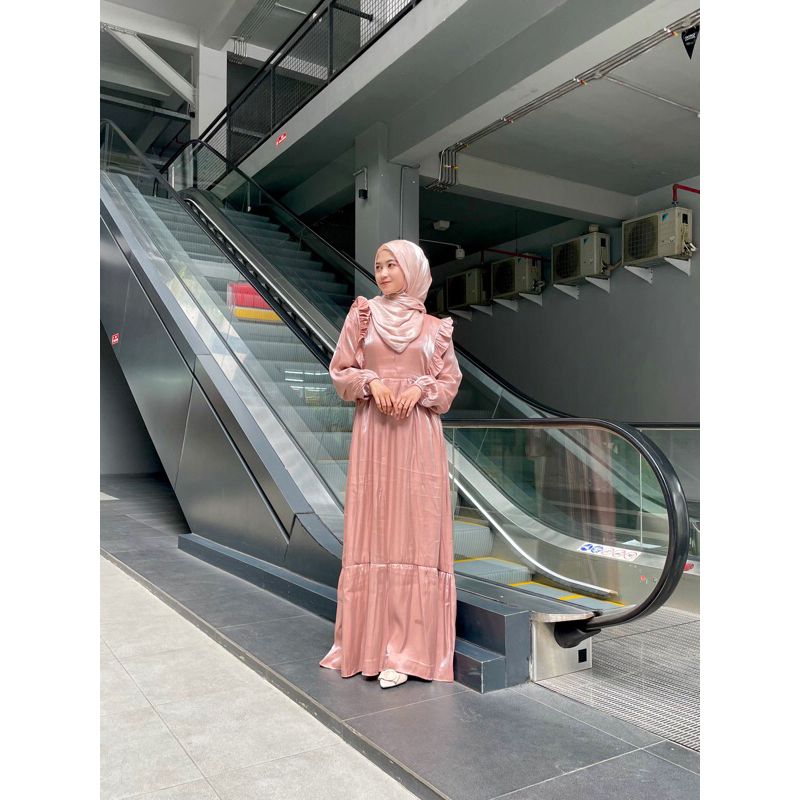 Jual ANNA DRESS SHIMMER/DRESS SILK SHIMMER/GAMIS SHIMER SILK | Shopee ...