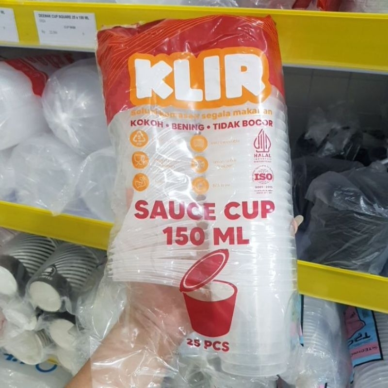 Jual Klir Sauce Cup 150ml Cup Saus - isi 25 | Shopee Indonesia
