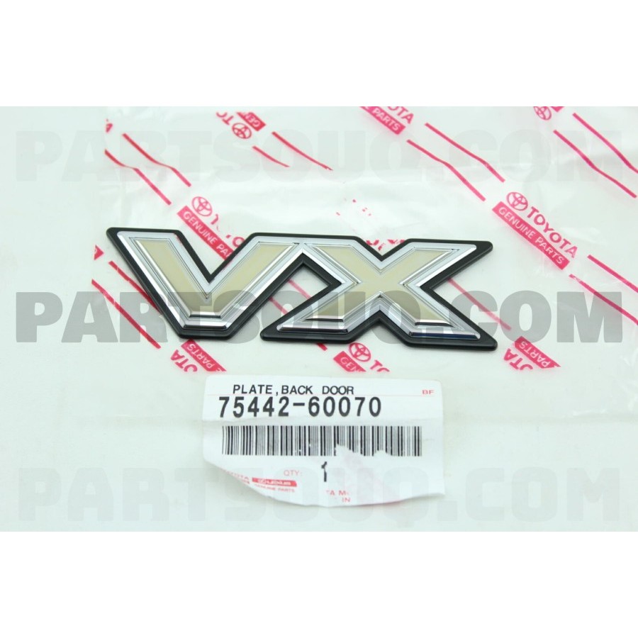 Jual EMBLEM LOGO SIMBOL TULISAN VX LAND CRUISER VX80 HDJ80 75442-60070 ...