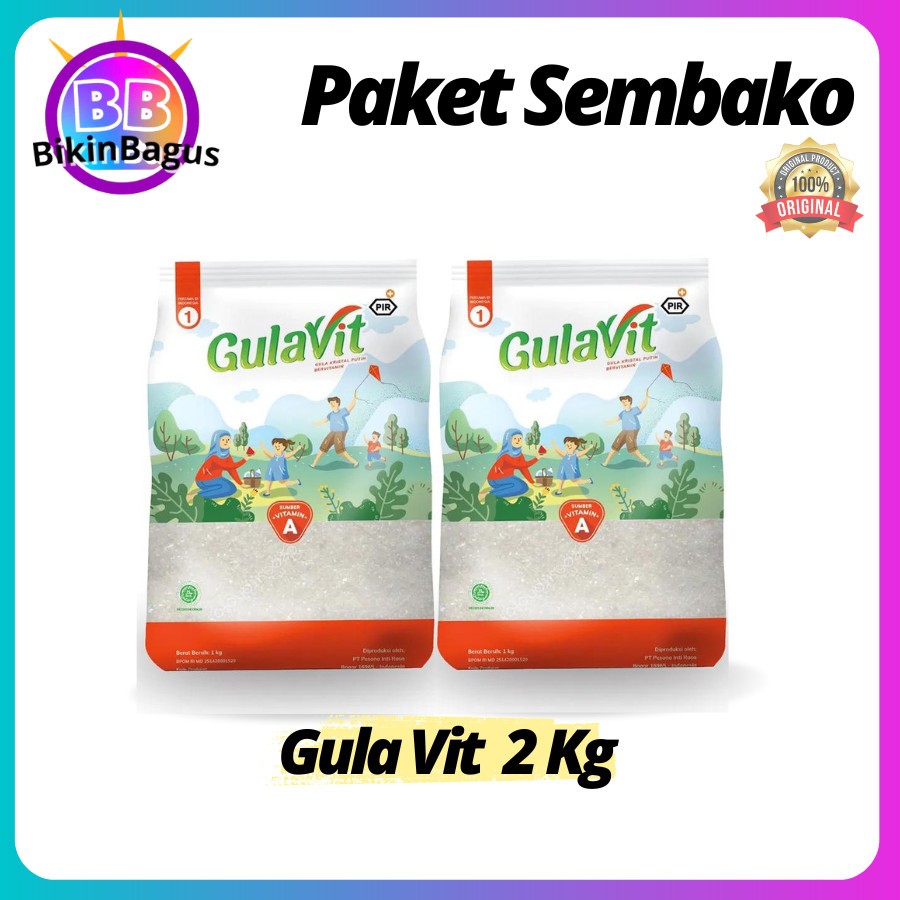 Jual Gula Vit 2 kg paket Gula pasir gulavit gula pasir Kemasan Pemanis ...