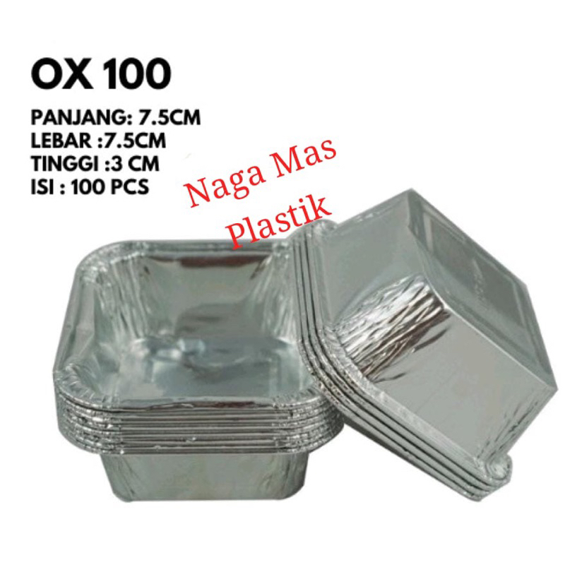 Jual Alumunium Foil OX 100 / kotak alumunium isi 100 pcs | Shopee Indonesia