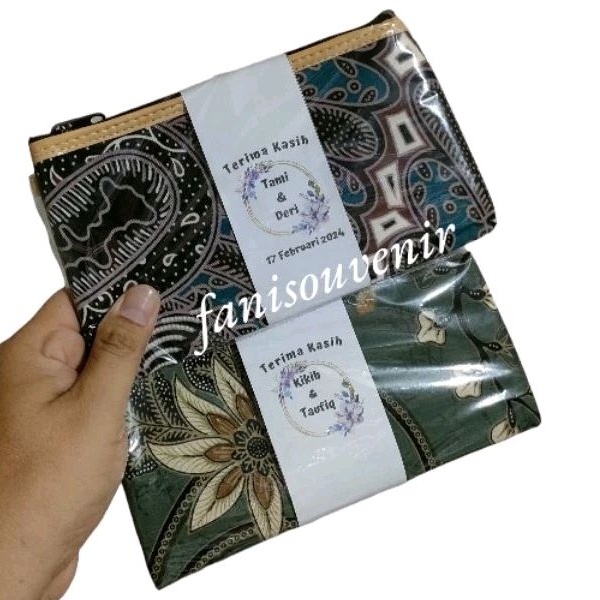 Jual SOUVENIR DOMPET BATIK BESAR KEMASAN PLASTIK FREE CETAK NAMA ISI 50 ...