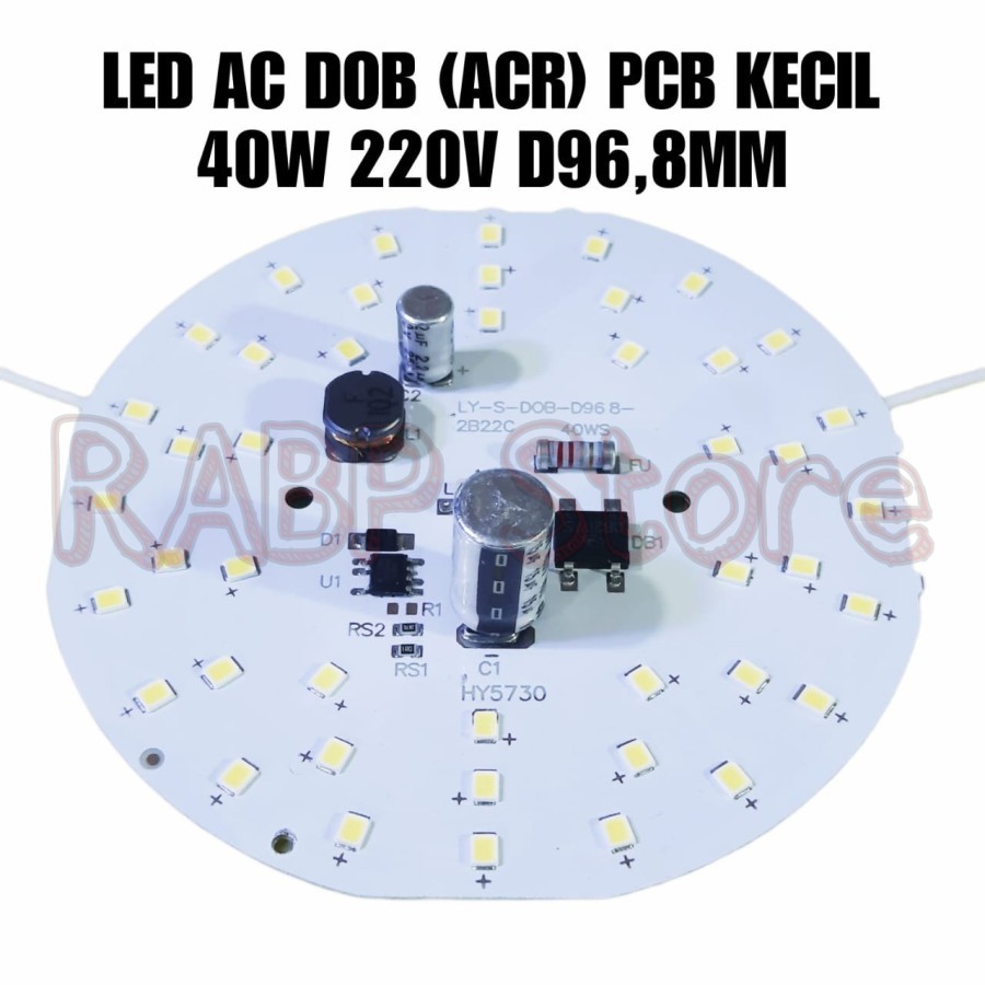 Jual PCB LED AC 40W 220V DOB (ACR) UKURAN PCB KECIL DIAMETER 96,8MM ...