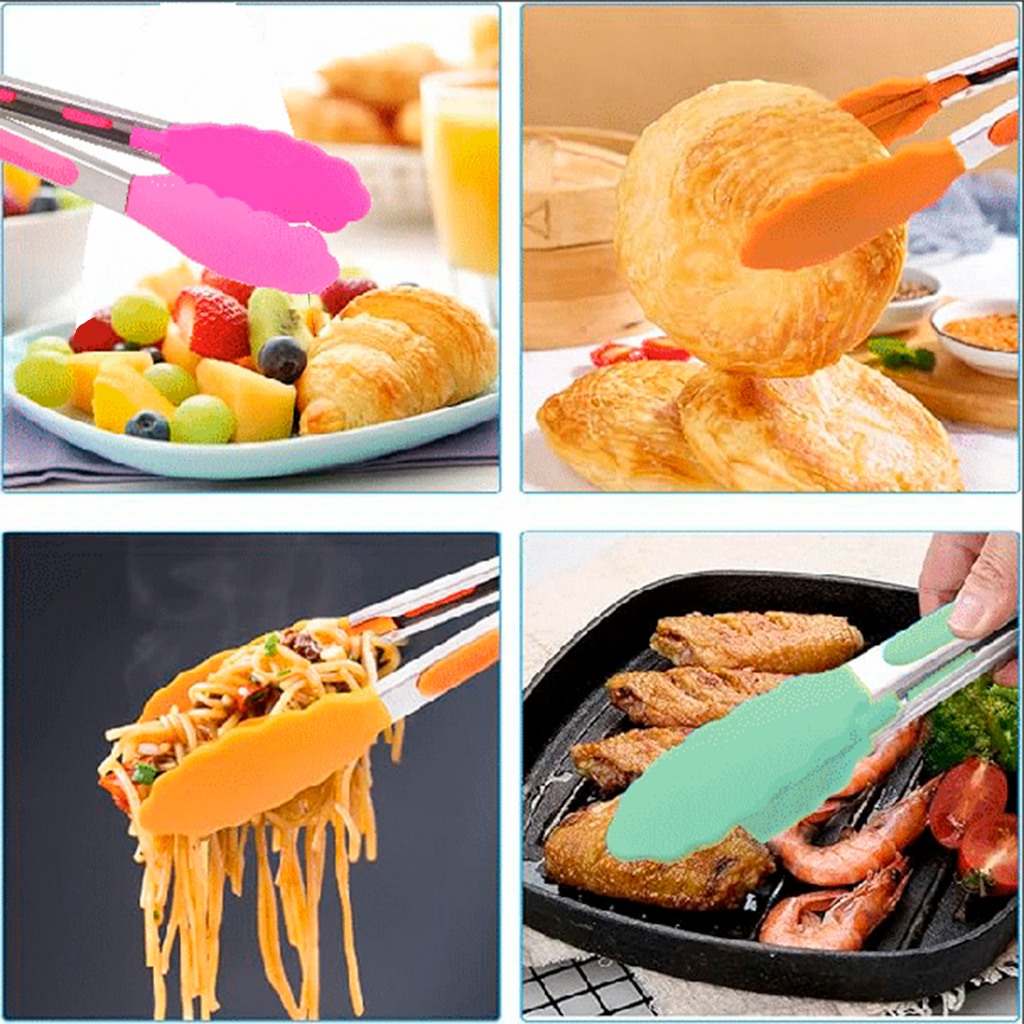 Jual JEPITAN SILIKON PENJEPIT MAKANAN SILICON ANTISELIP PENJEPIT DAPUR ...