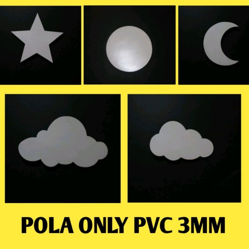 Jual Pola lampu dinding model awan besar, awan kecil, bulan sabit ...