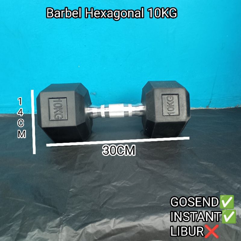 Jual Barbel Hexagonal 10kg barbell Dumbbell Dumbell alat melatih otot tangan gym fitness barbel ...
