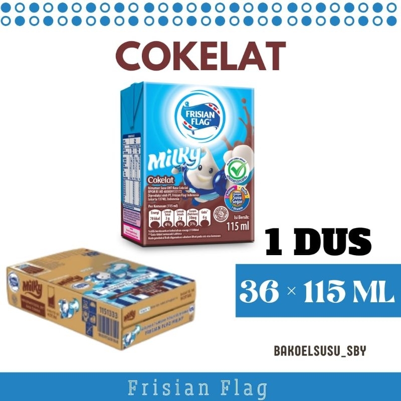 Jual Frisian Flag Milky Susu UHT Chocolate 115 ml × 36 pcs (1 Karton) | Shopee Indonesia