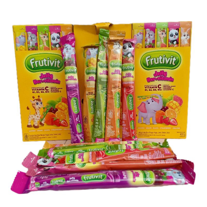 Jual Frutivit Jelly rasa buah isi 20 (mango, orange, grape, guava ...