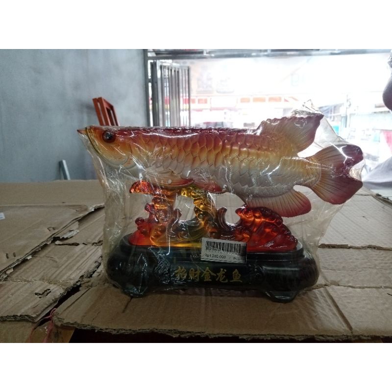 Jual patung ikan arwana/ pajangan fengshui ikan arwana - 27cm | Shopee ...