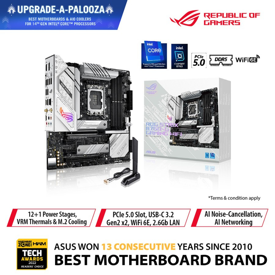 Jual ASUS ROG STRIX B760-G GAMING WIFI | MOBO INTEL B760 LGA1700 DDR5 ...
