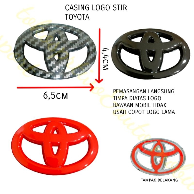 Jual CASING LOGO EMBLEM STIR TOYOTA CARBON HITAM MERAH | Shopee Indonesia