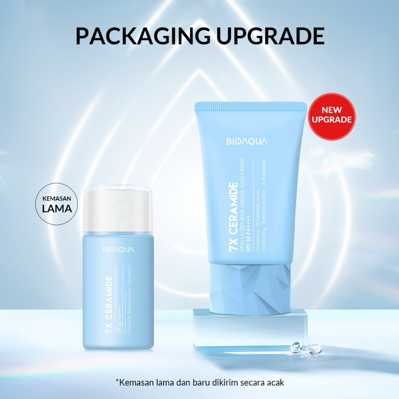 Jual BIOAQUA 7X CERAMIDE SKIN MOISTURIZE SERUM SUNSCREEN SPF 50 PA ...