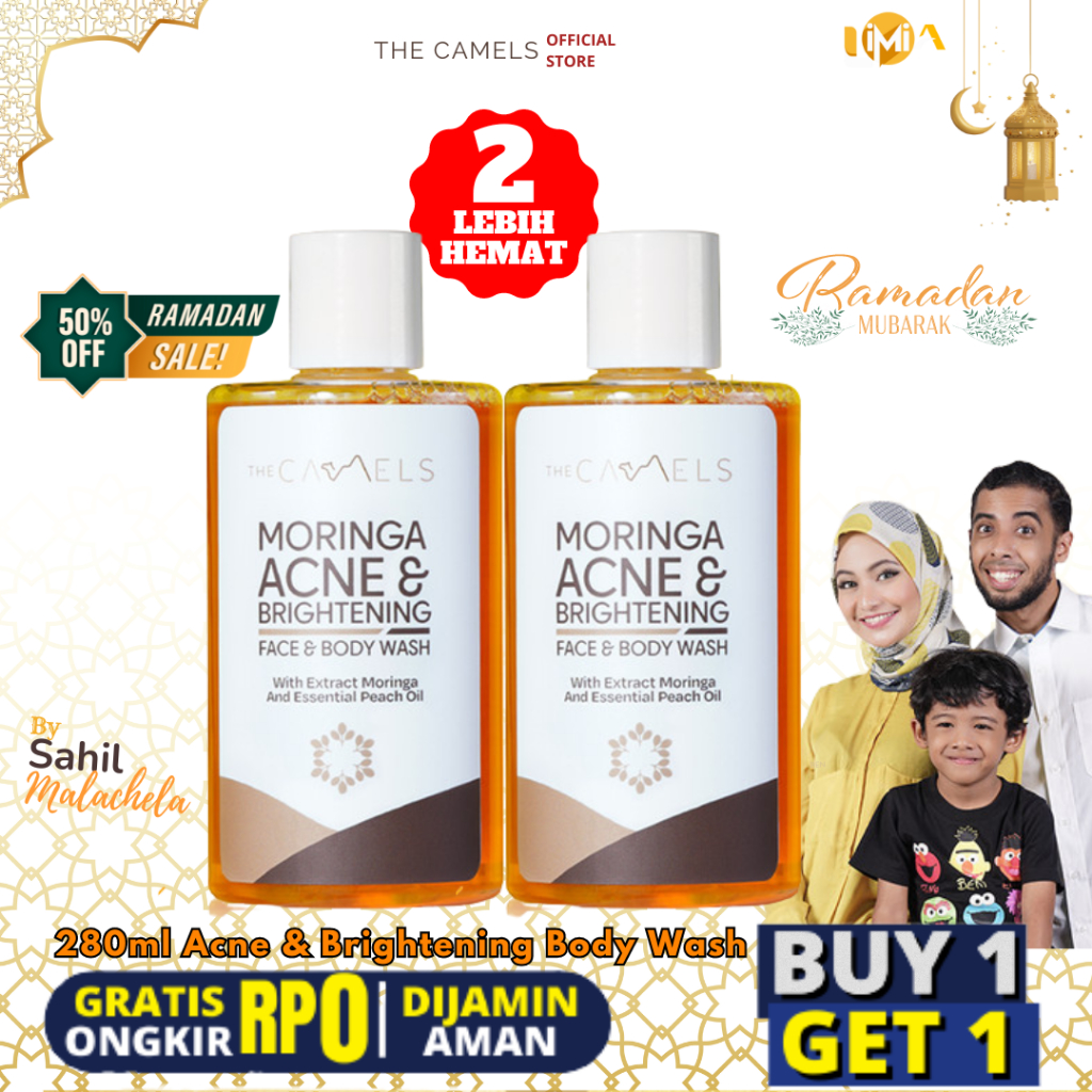 Jual Sabun glowing body jerawat the camels moringa acne & brightening ...
