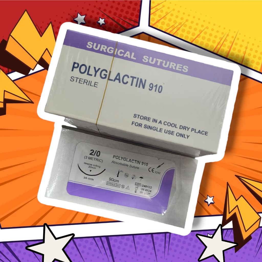 Jual Benang Jahit Oprasi Poliglaktin 910 / Surgical Suture Polyglactin ...
