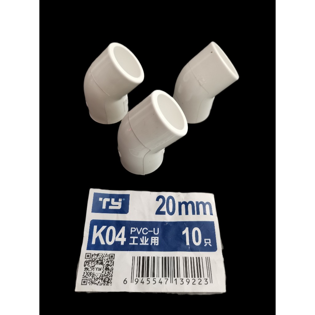 Jual TY 45 Deg Elbow Knee / Keni / Pipe Pipa U - PVC by 3 Pawns K04-20 ...