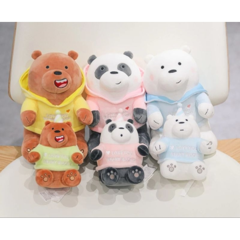 Jual Boneka Lucu We Bare Bears Beruang Pakai Hoodie Kado Hadiah Ulang Tahun Anak Mainan Boneka ...
