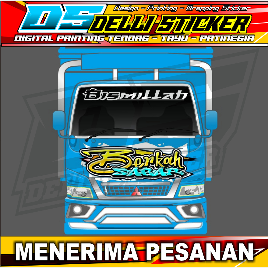 Jual Stiker Decal Cut Kaca Depan Atas Ukuran 120x15cm - Print Kabin ...