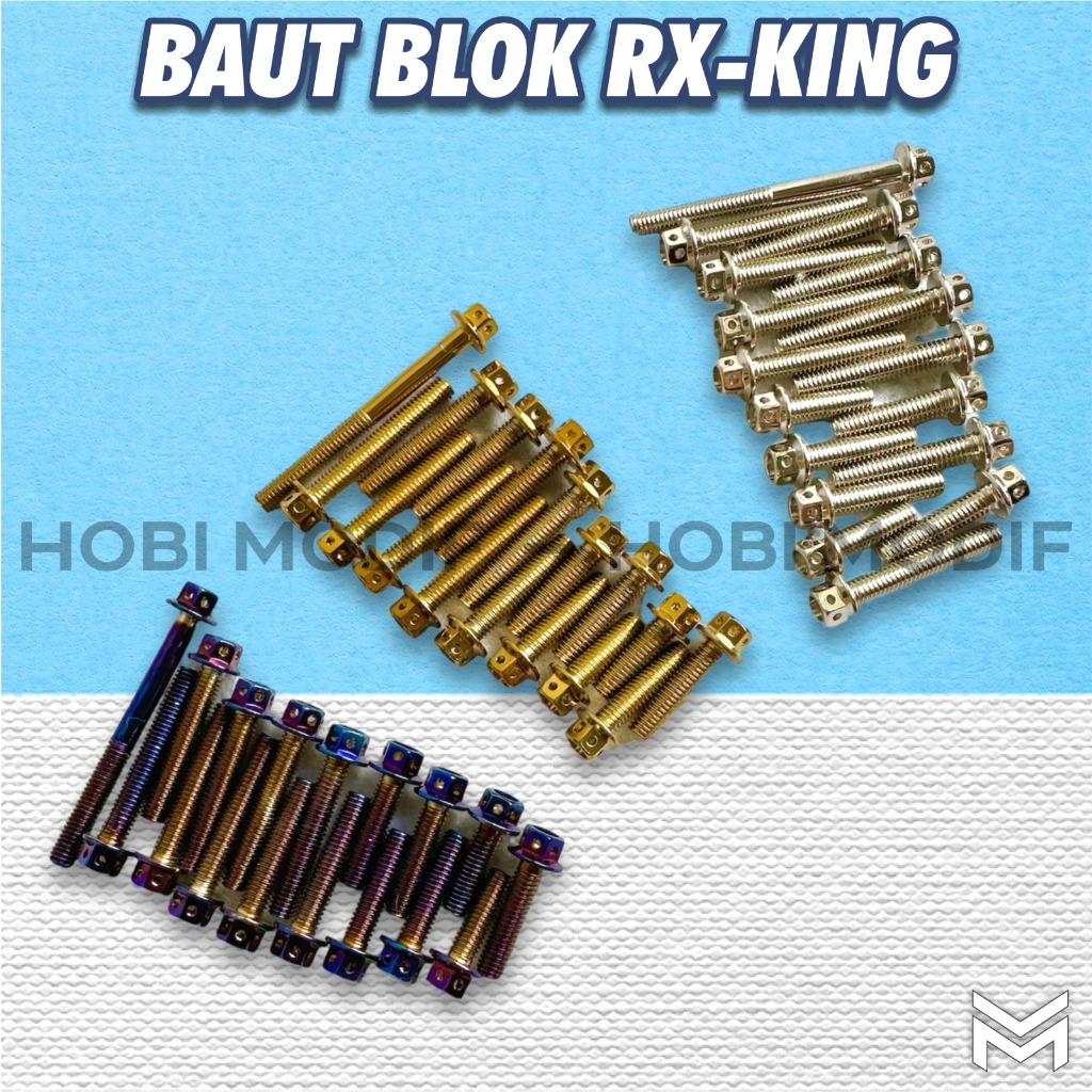 Jual BAUT PROBOLT CVT RX KING GOLD NONFLOWER STENLIS ORIGINAL MOSCOW SET ISI 17 BIJI / BAUT CVT ...
