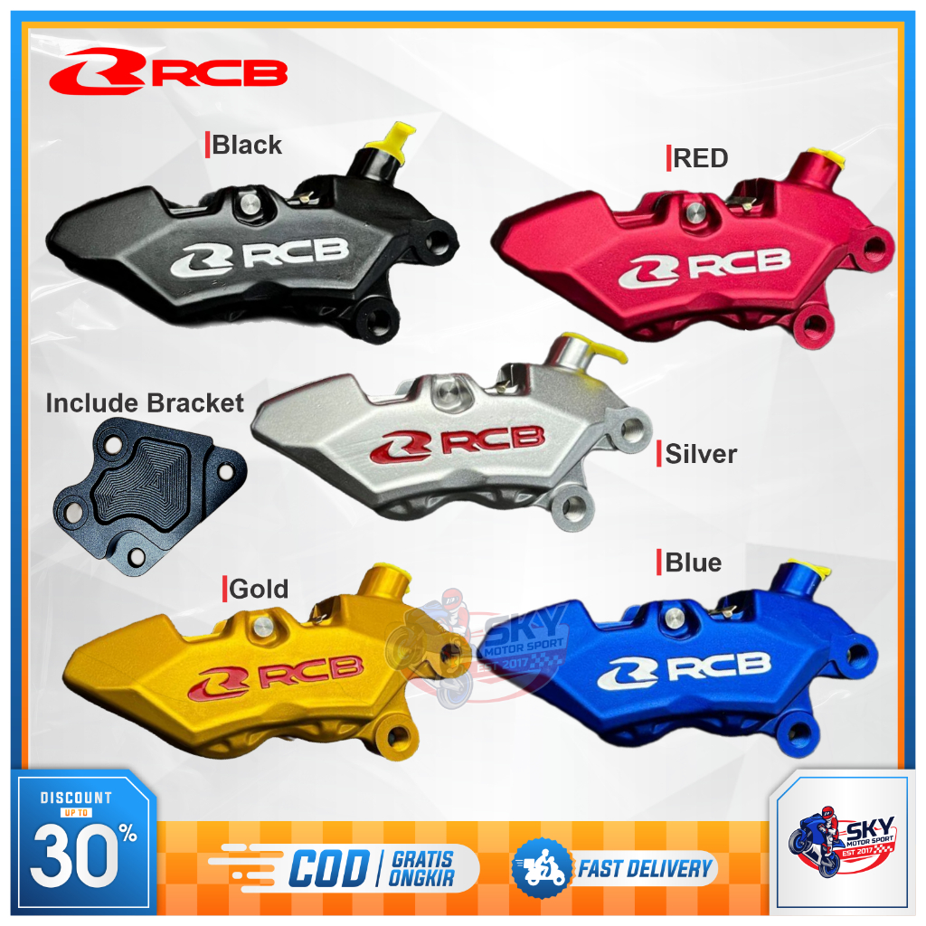 Jual Kaliper Depan 4 Piston RCB R1 All Nmax Old New Aerox Old New Plus Bracket Disc 230mm ...