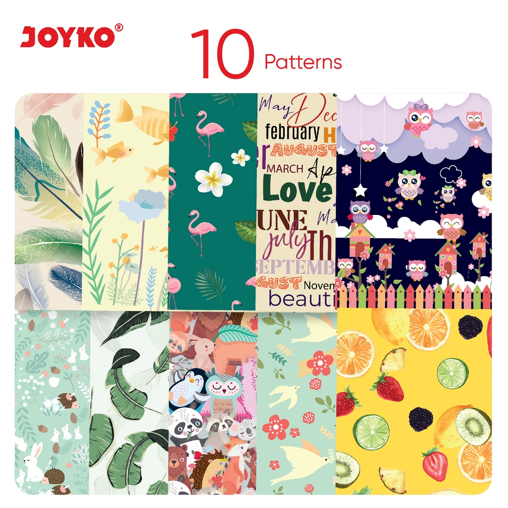 Jual (1 Pack) Origami Washi Paper Sedang 2 Sisi JOYKO OGP-303MIX Kertas ...