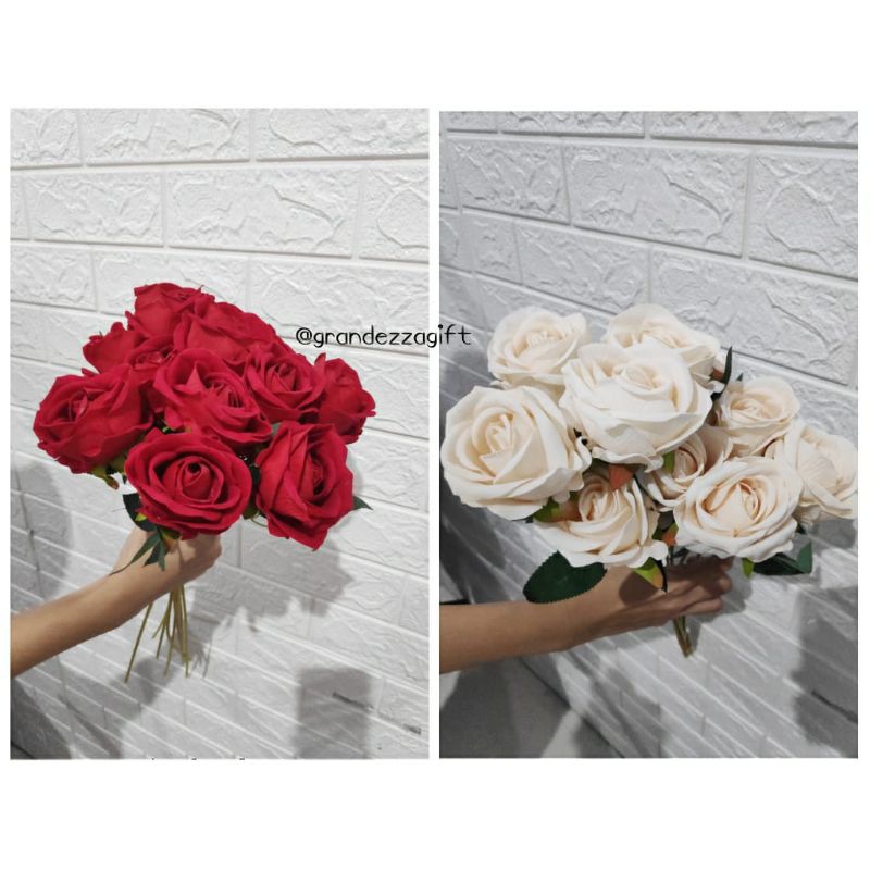 Jual BUNGA MAWAR ROSE BLUDRU X1 ARTIFICIAL 1 KUNTUM 1 TANGKAI PREMIUM ...