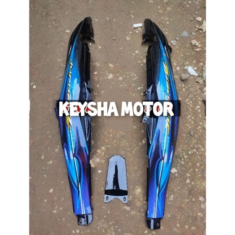 Jual COVER BODY BODI JUPITER Z NEW BURHAN HITAM BIRU SET STRIPING TEBAL ...
