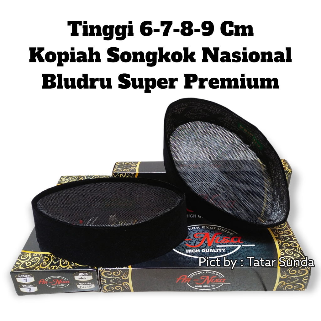Jual Songkok Full Ac An Nisa Kopeah Dewasa Anak Tinggi 6 7 8 9 10 Cm ...